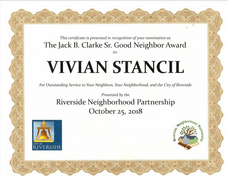Awards & Certificates – Vivian Stancil Olympian Foundation